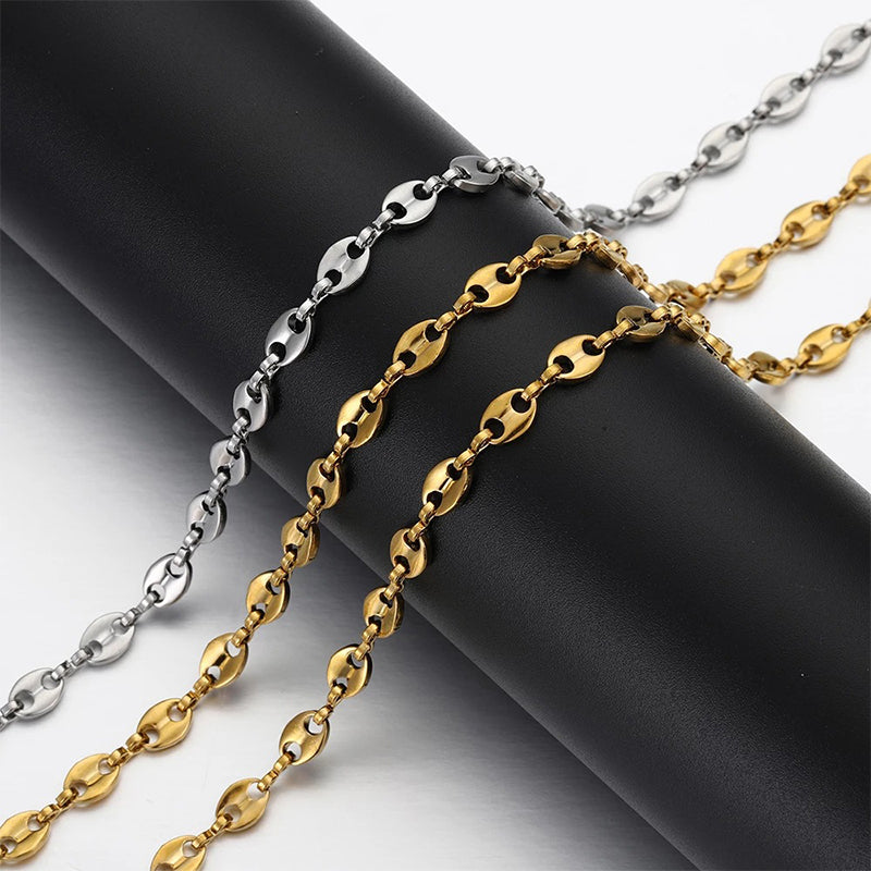 1M,Double-hole Oval Stainless Steel Chain, Pig Nose Stainless Steel Ch ...